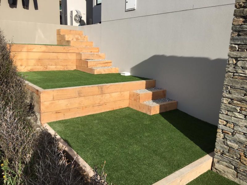 Macrocarpa Raised Garden Beds + Decking